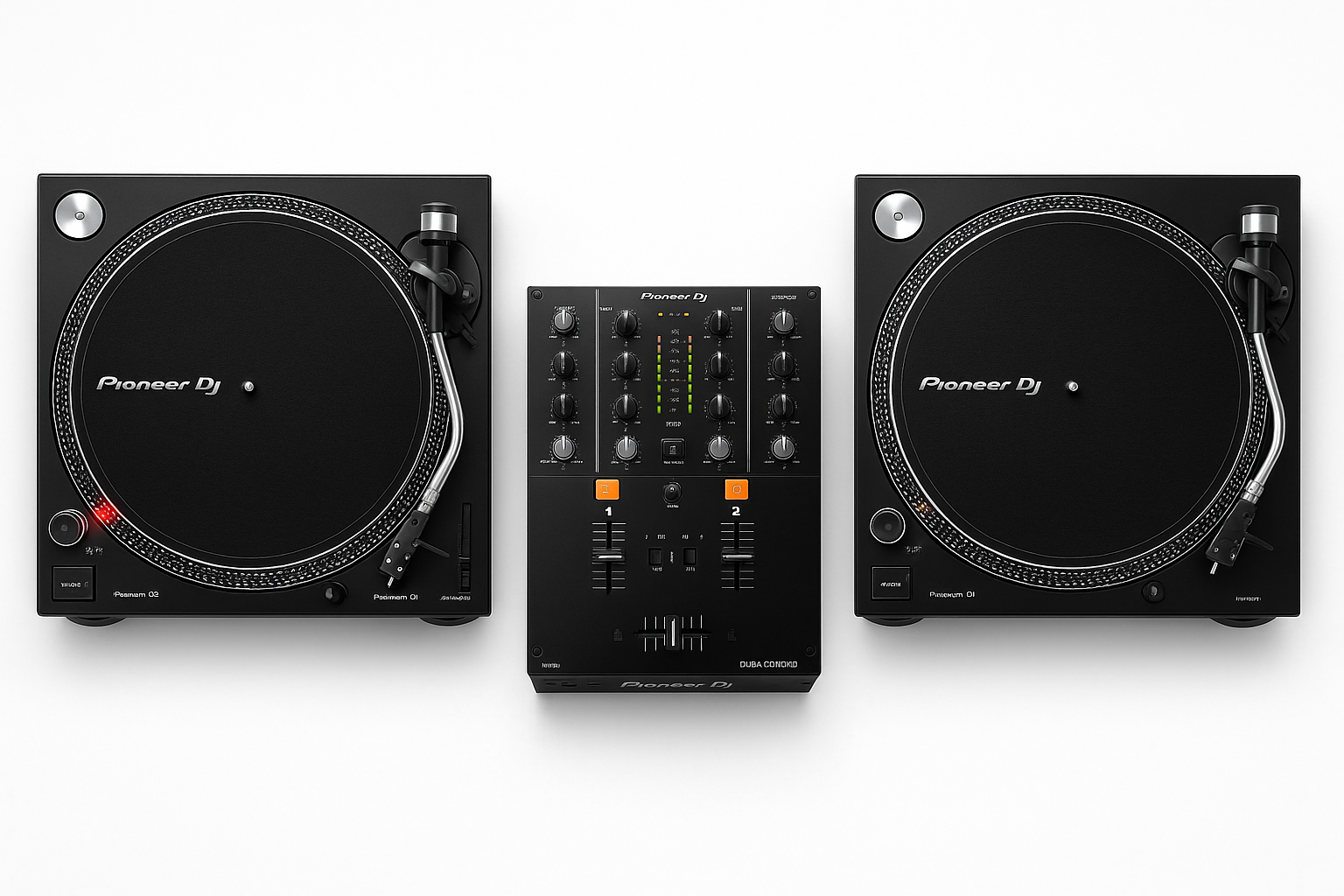 Soundium Beginner DJ Turntables + Mixer Bundle